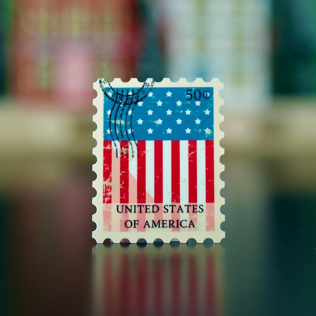 USA Flag Vinyl Sticker | United States Flag Travel Stamp | Laptop iPad ...