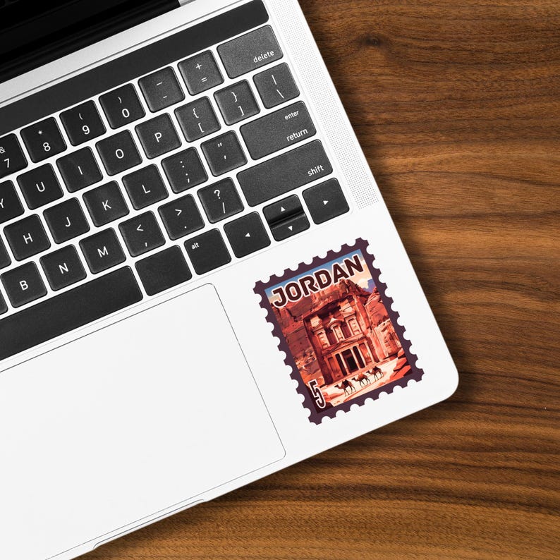 Jordan Travel Stamp Vinyl Sticker | Petra Jordan Stamp Sticker | Laptop ...