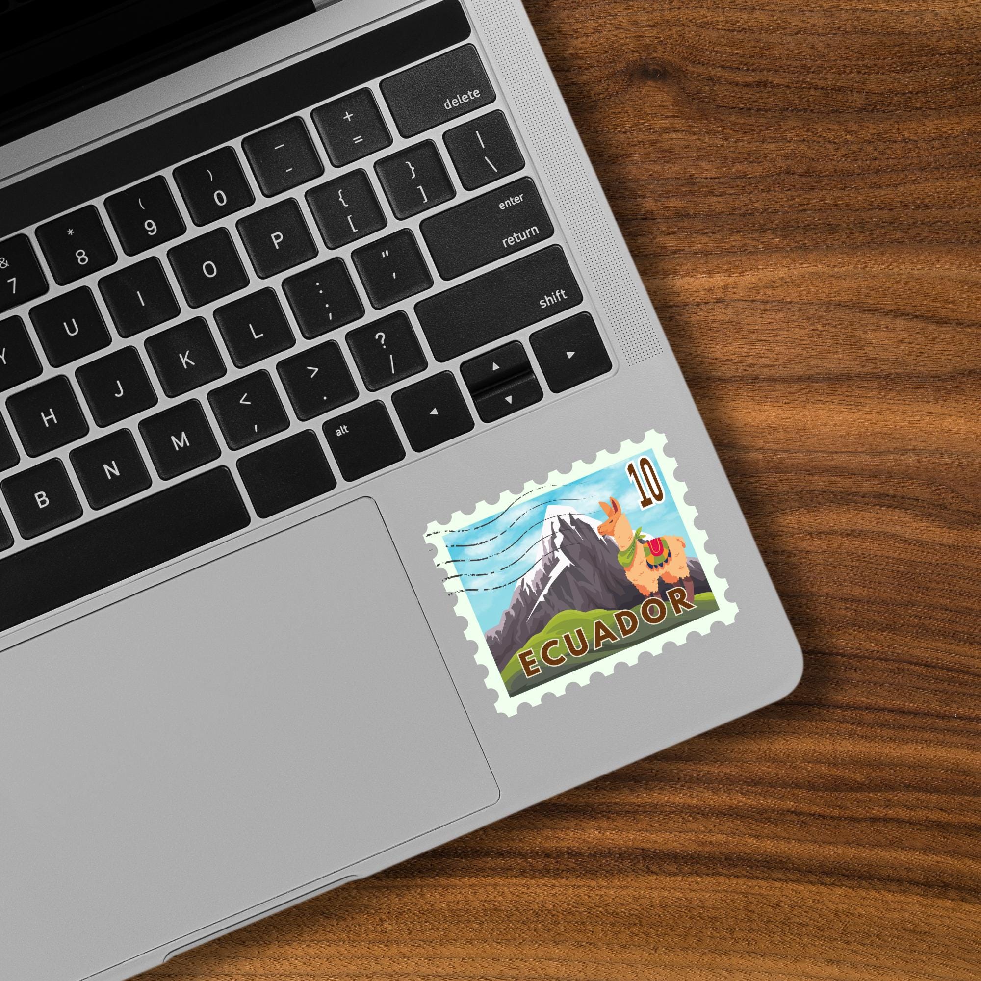 Ecuador Postage Stamp Vinyl Travel Sticker | Cotopaxi Mountain Volcano ...