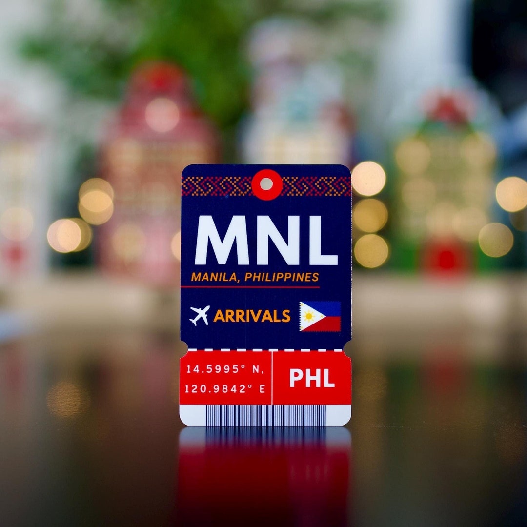 Manila MNL Airport Luggage Tag Sticker | Boarding Pass Travel Sticker ...