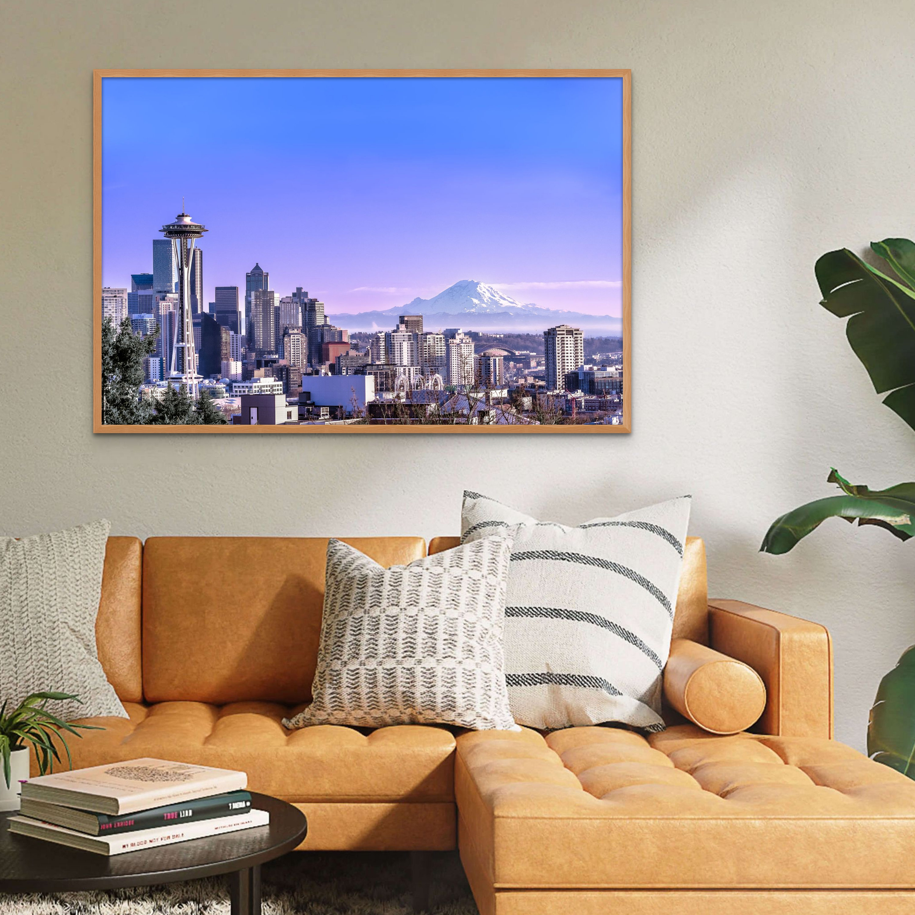Seattle Skyline Space Needle and Mt. Rainier Fine Art Print Landscape ...
