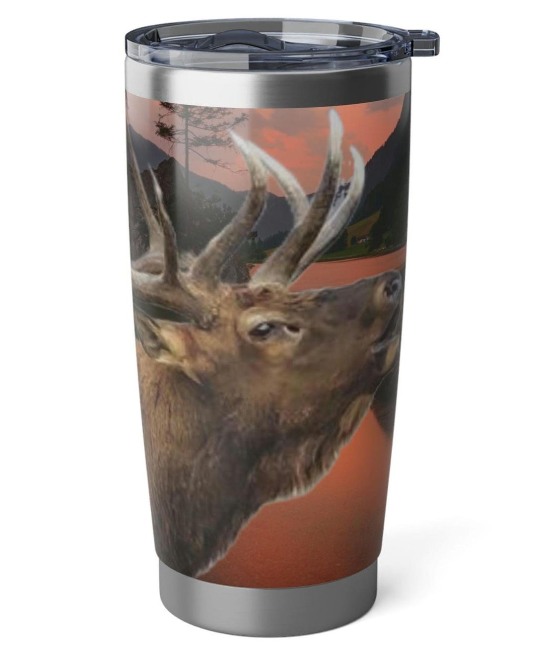 Tumbler Cup, Elk Art, Wildlife Lover Gift, Outdoor Adventure Drinkware ...