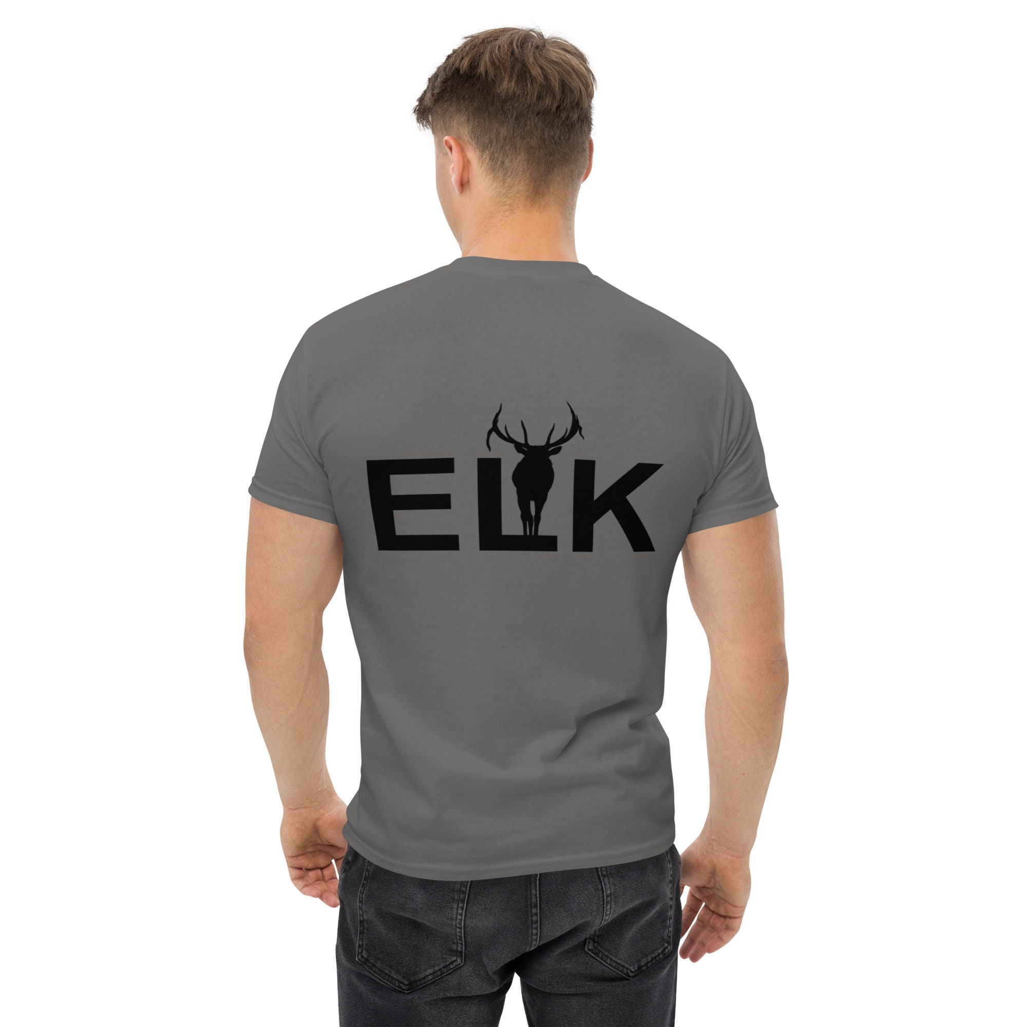 Elk With Antlers - Front and Back Men's Classic Tee - Etsy