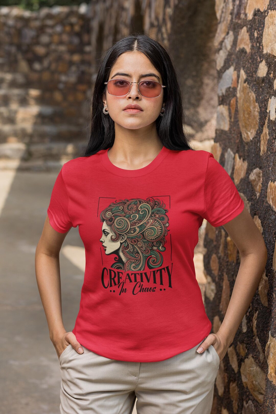 Chaos Shirt, Creativity in Chaos Artist Women Graphic Tee ...