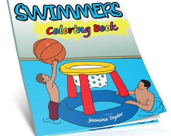 Pool Float Coloring Book - Etsy