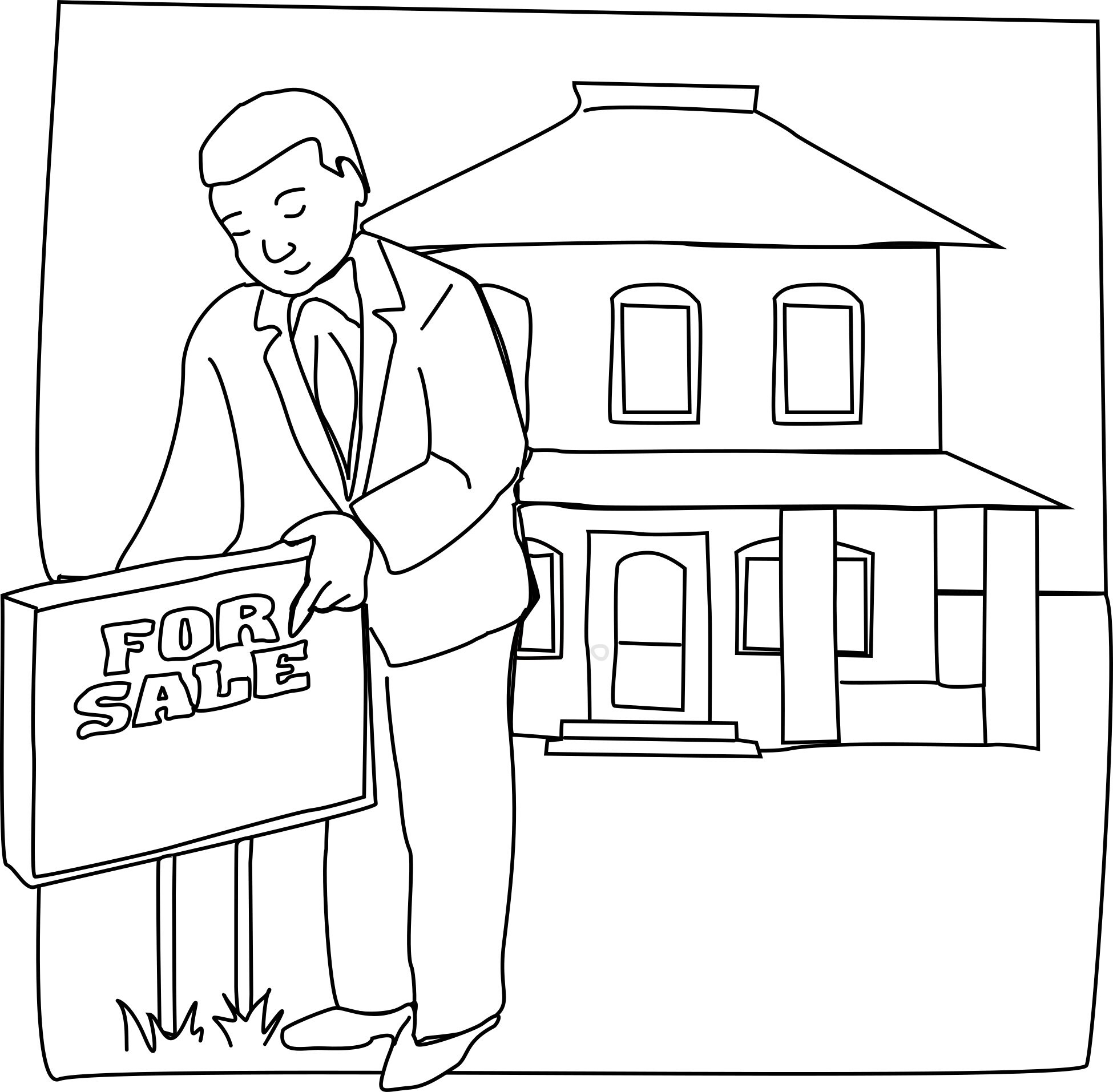 Real Estate Coloring Book - Etsy