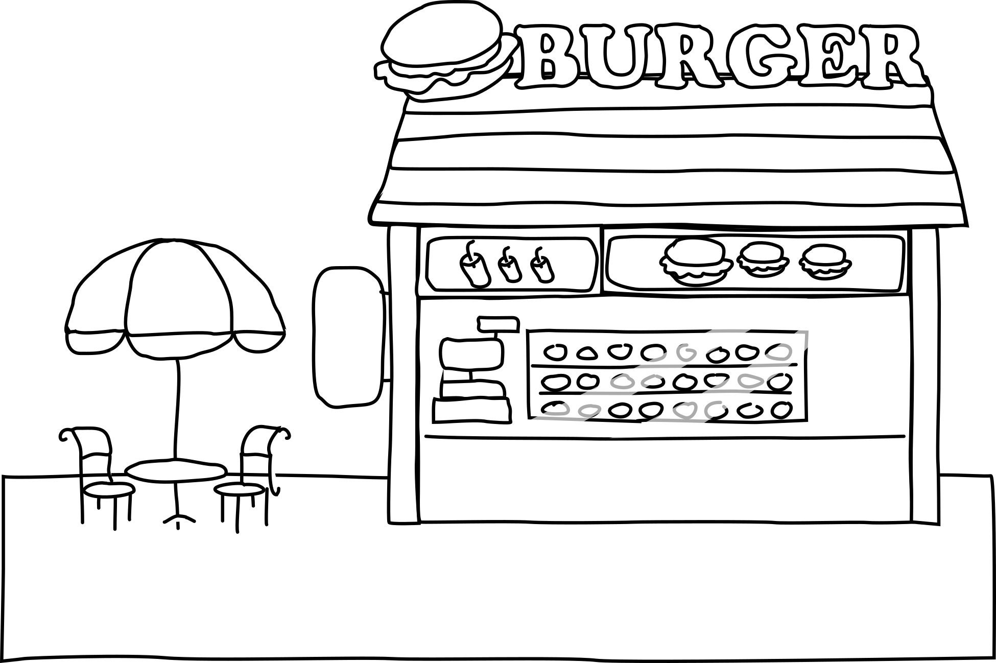 Restaurant Coloring Book - Etsy