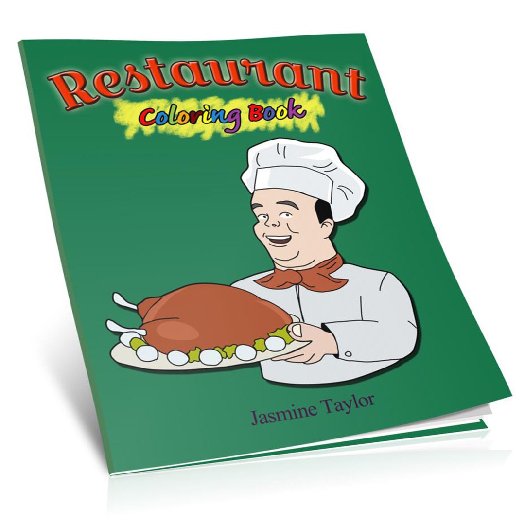 Restaurant Coloring Book - Etsy
