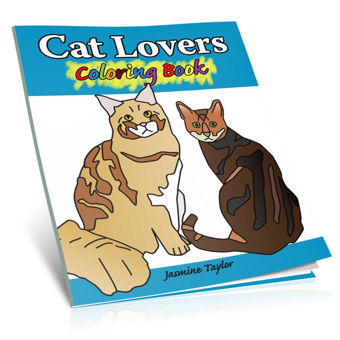 Cat Lovers Coloring Book - Etsy
