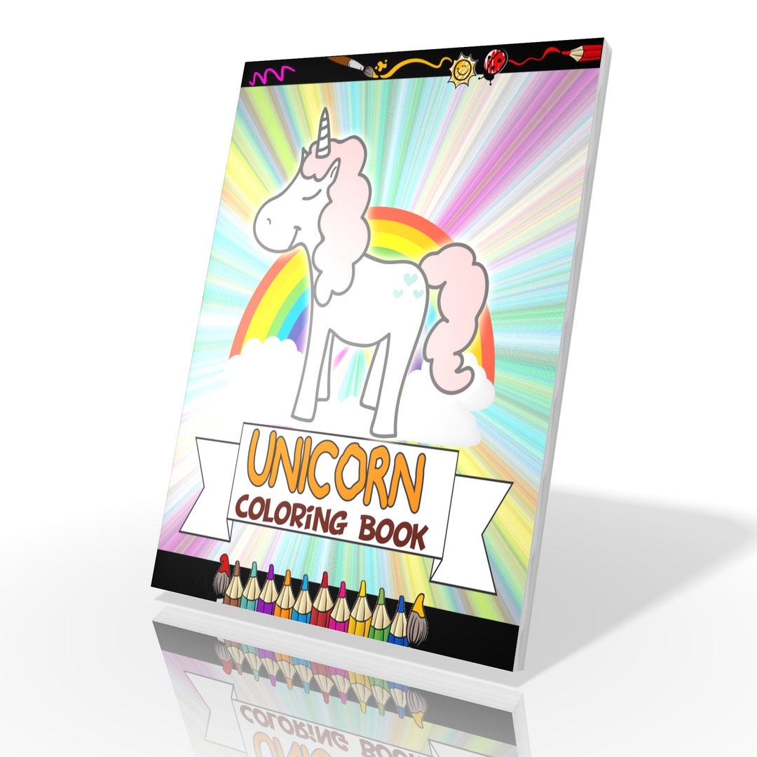 Unicorn Coloring Book: Cute Illustrations of Unicorns Doing All Kinds ...