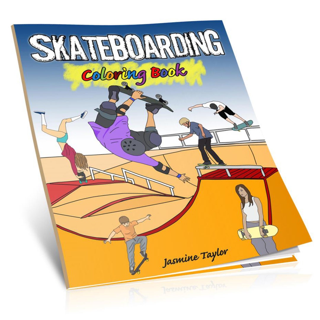 Skateboarding Coloring Book - Etsy