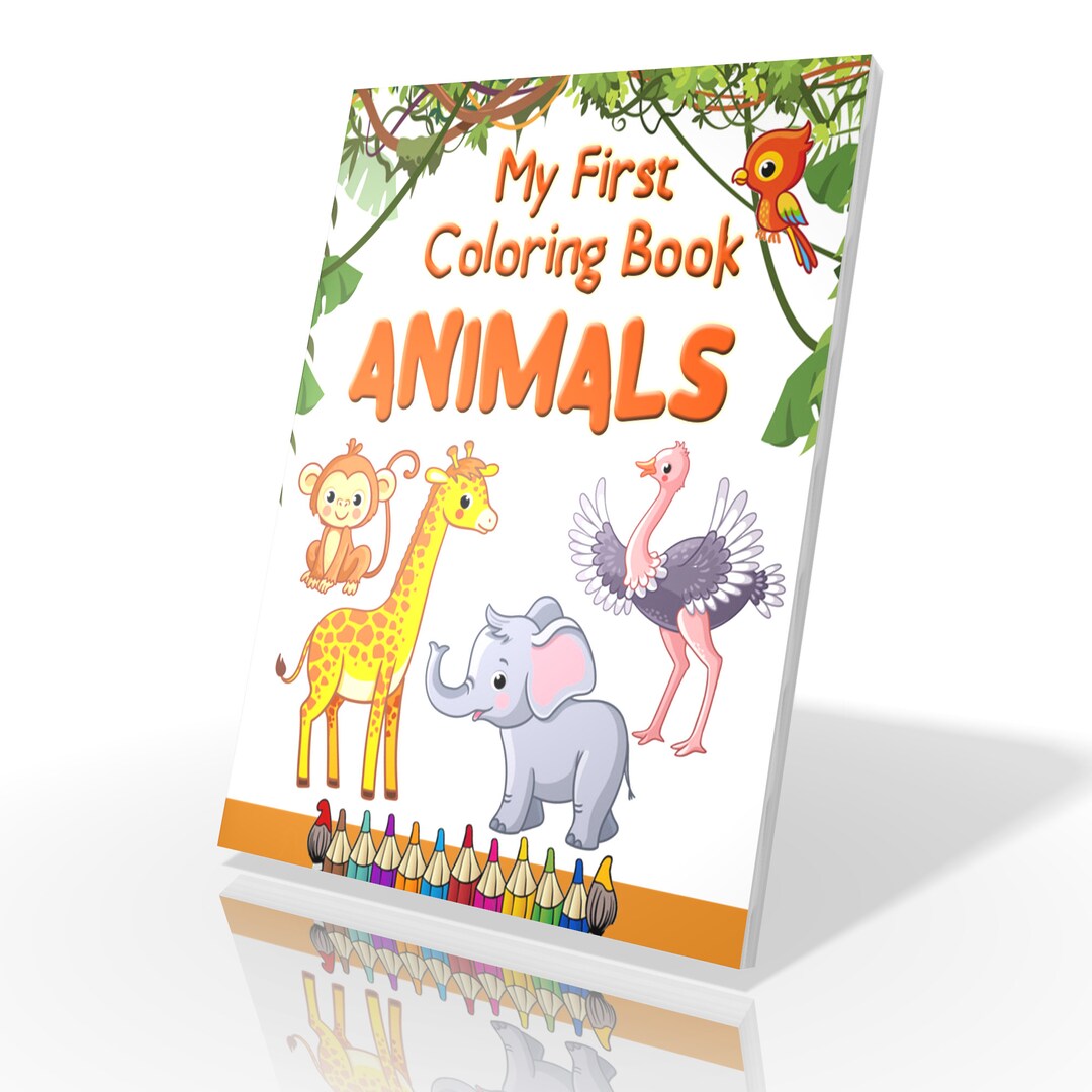 My First Coloring Book Animals: Fun Adorable Cute 30 Beautiful ...