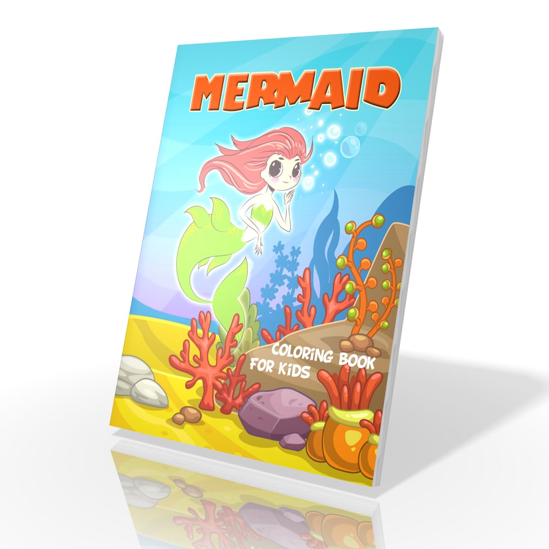 Mermaid Coloring Book for Kids: Delightfully Cute Mermaid Illustrations ...