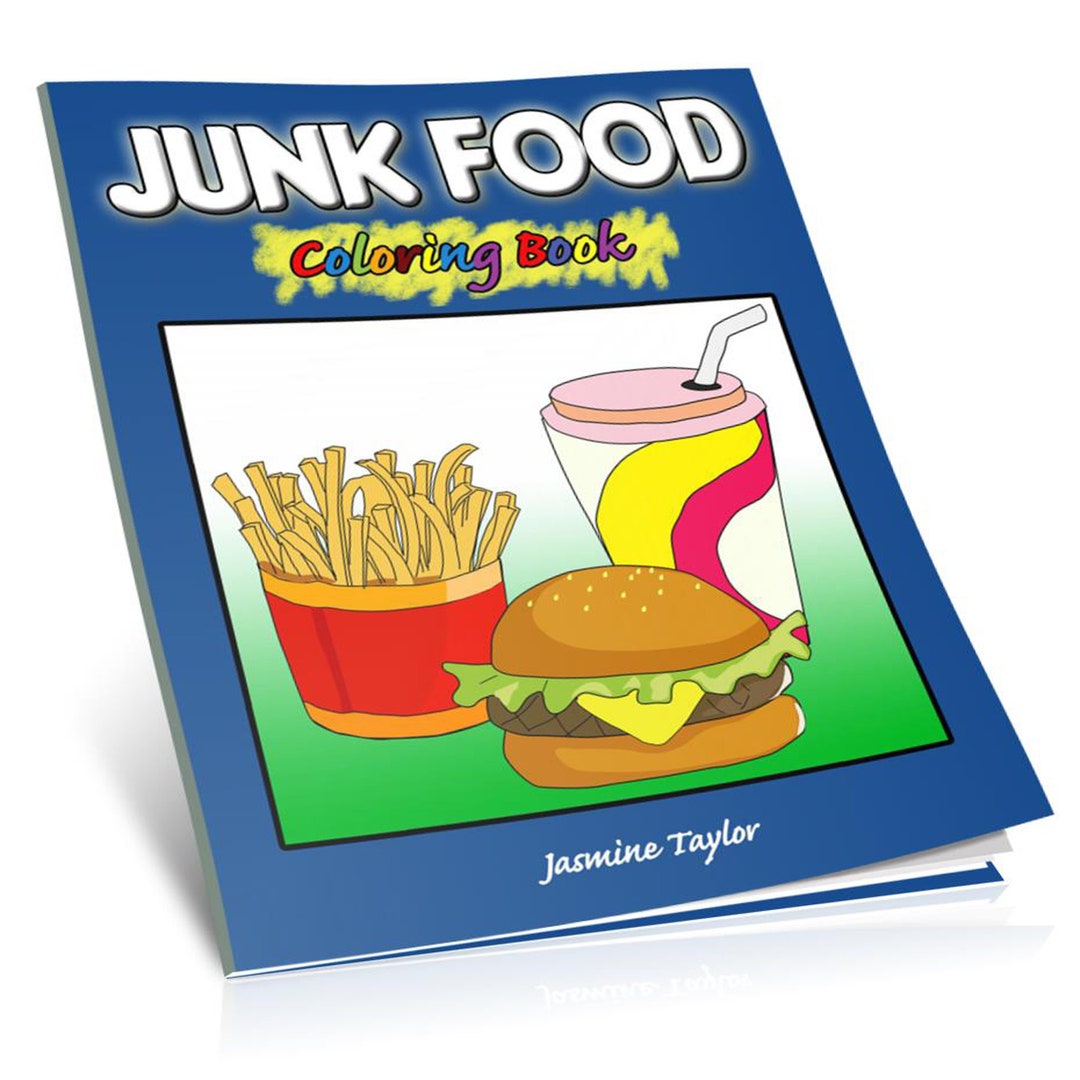 Junk Food Coloring Book - Etsy
