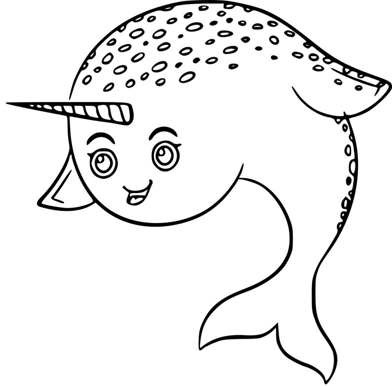 Baby Narwhal Unicorn of the Sea Coloring Book for Kids: - Etsy
