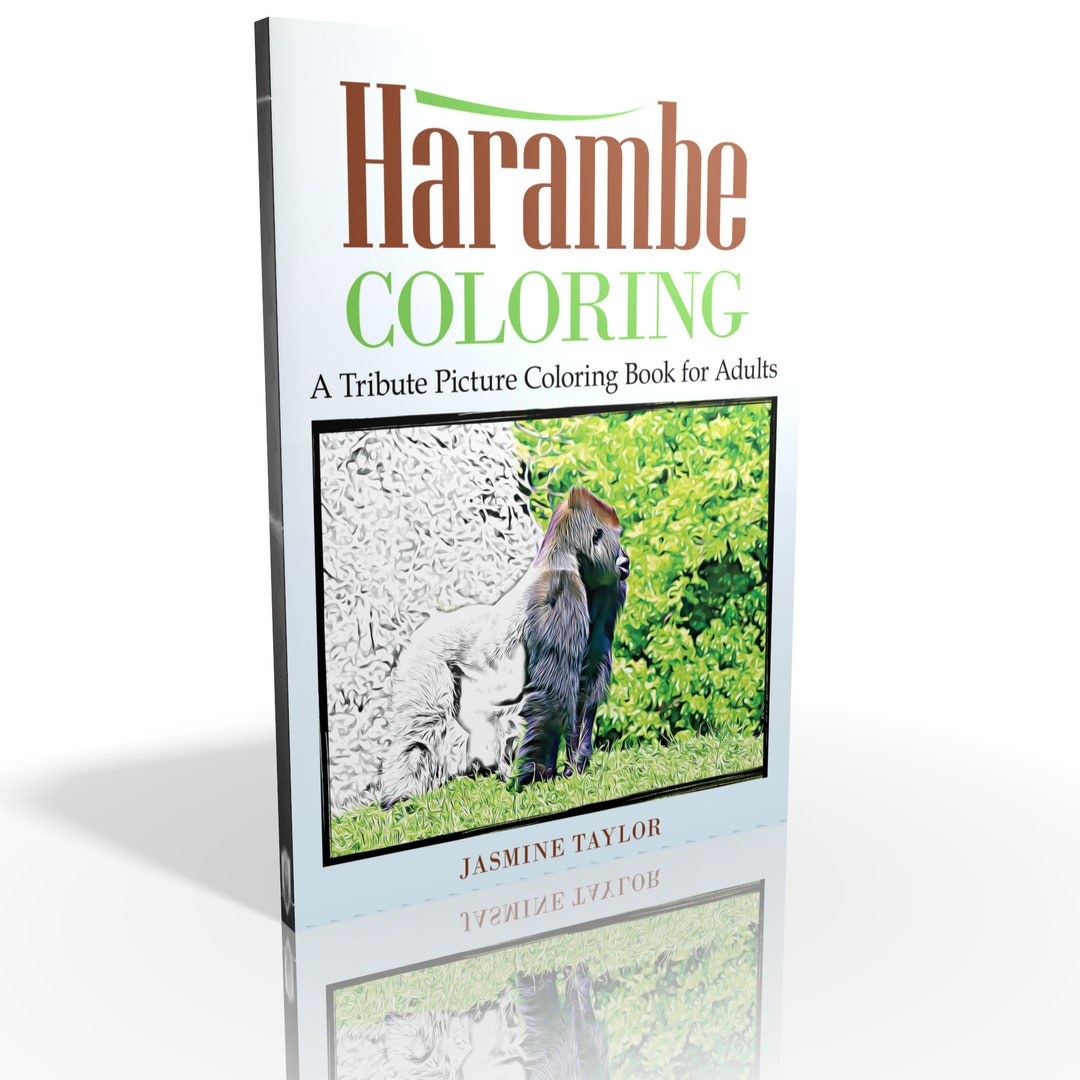 Harambe Coloring: A Tribute Picture Coloring Book for Adults - Etsy
