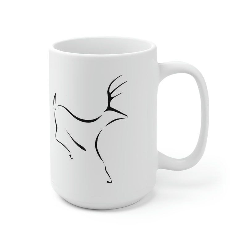Deer Silhouette Ceramic Mug 15oz, Deer Hunting, Deer Picture, Hunting ...