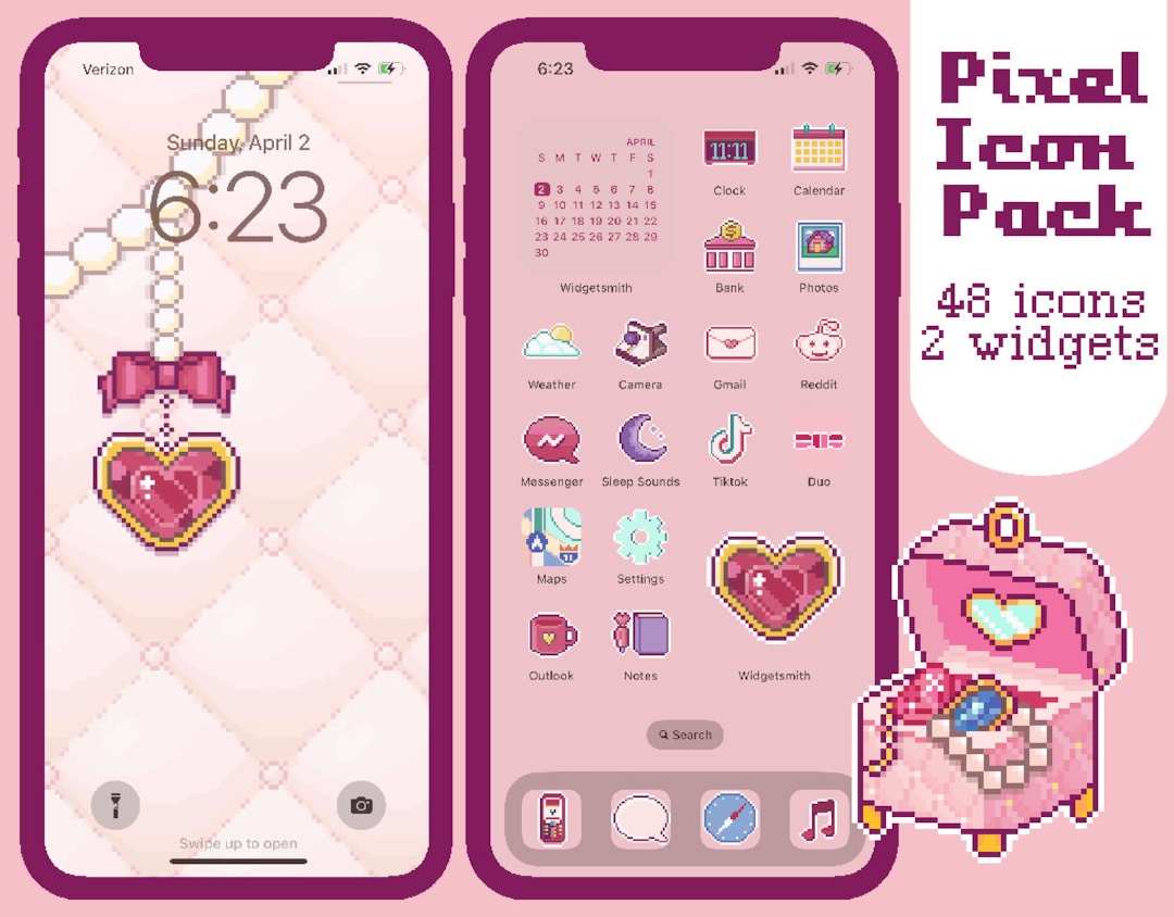 Kawaii 48 Pixel App Icon Pack for Ios / Android - Etsy
