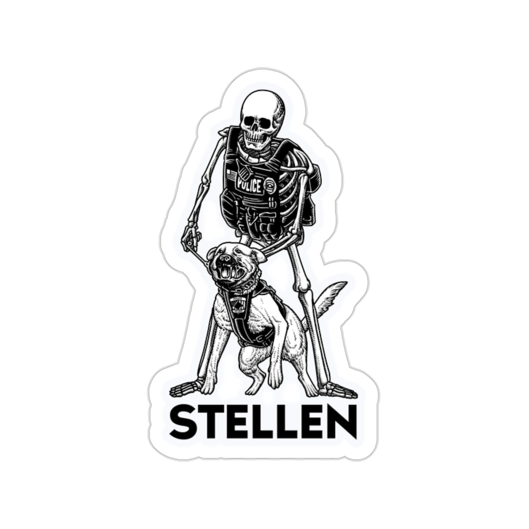 Police K9 Sticker Police Dog Skeleton Sticker Stellen Sticker Police ...