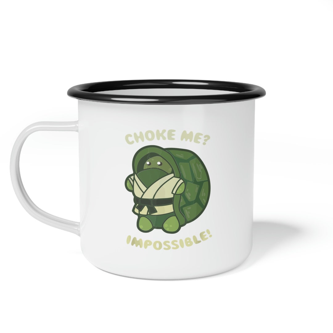 Jiu Jitsu Coffee Cup Impossible to Choke Jiu Jitsu Enamel Camp Coffee ...