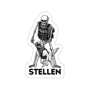 Police K9 Sticker Police Dog Skeleton Sticker Stellen Sticker Police ...