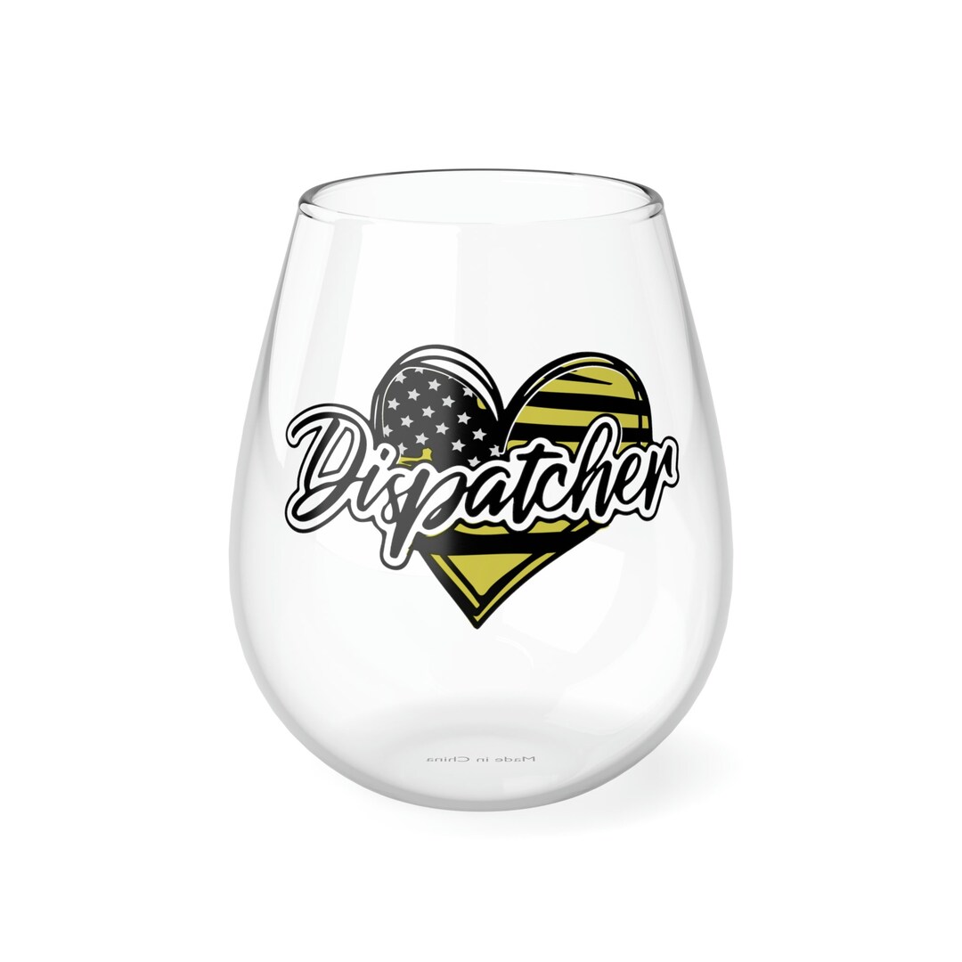 911 Dispatcher Stemless Wine Glass, 11.75oz - Etsy