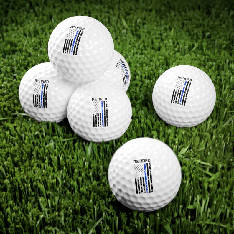 Retired Thin Blue Line Police Golf Balls, 6pcs, Police Gift - Etsy