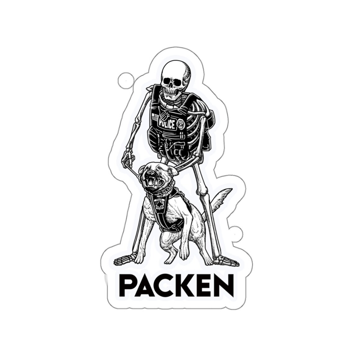 Packen Police K9 Sticker Police Dog Skeleton Sticker - Etsy