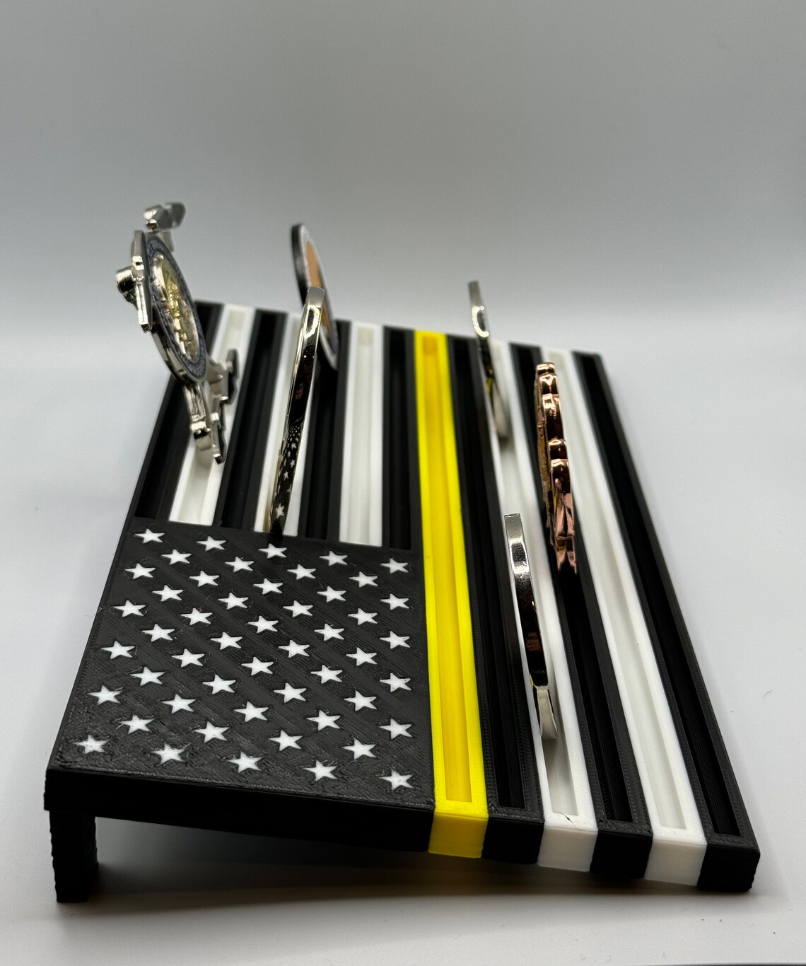 Thin Yellow Line Dispatcher Challenge Coin Holder - 13 Row Display ...