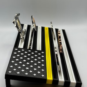 Thin Yellow Line Dispatcher Challenge Coin Holder - 13 Row Display ...