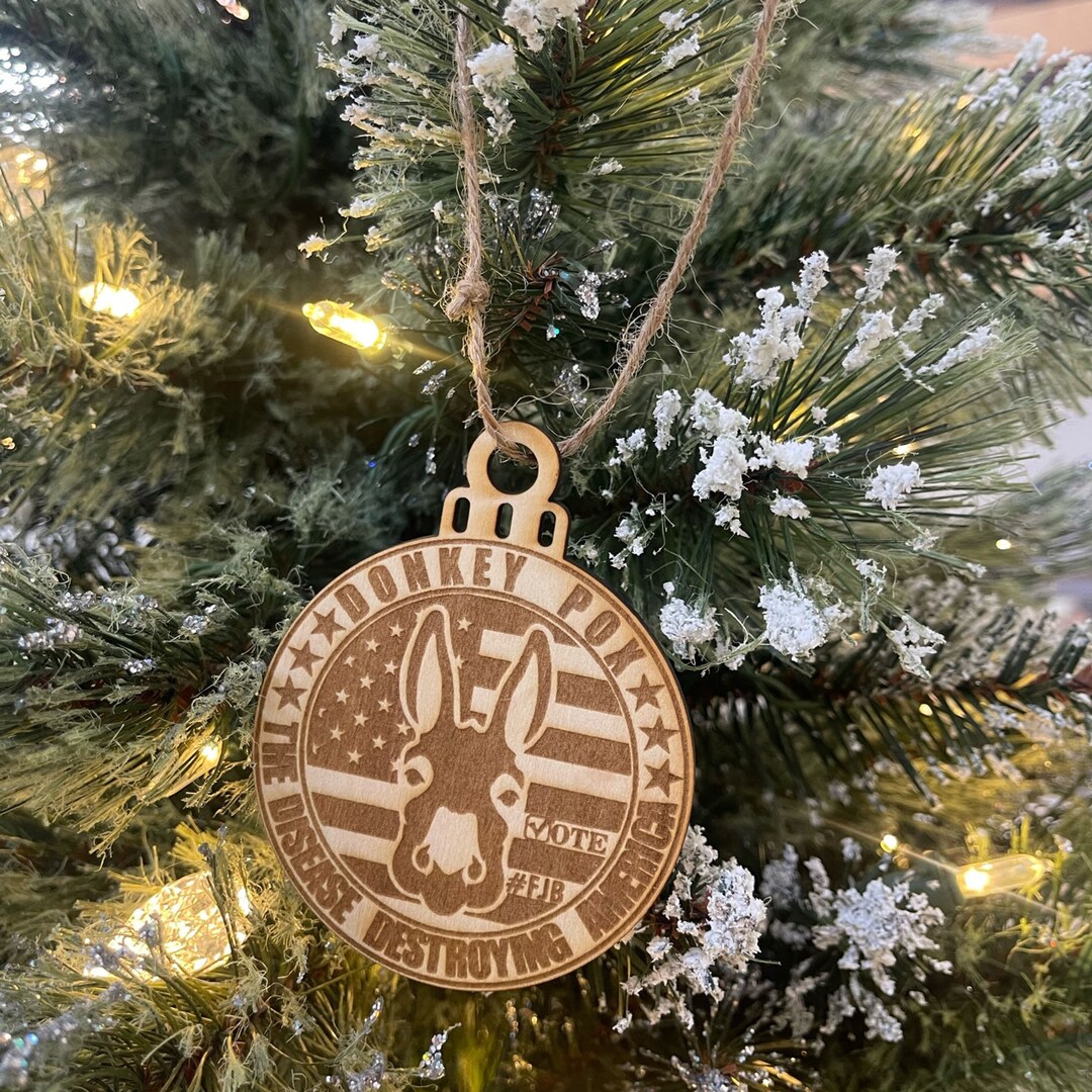 Republican Christmas Ornament Donkey Pox the Disease Destroying America ...