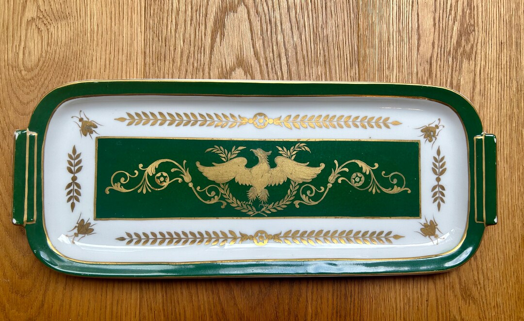 French Limoges Imperial Eagle and Bee Gold and Green Porcelain - Etsy