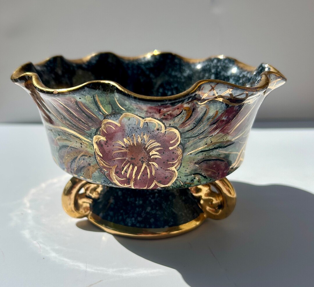 MCM Italian Handpainted Ceramic Bowl or Candy Dish - Etsy