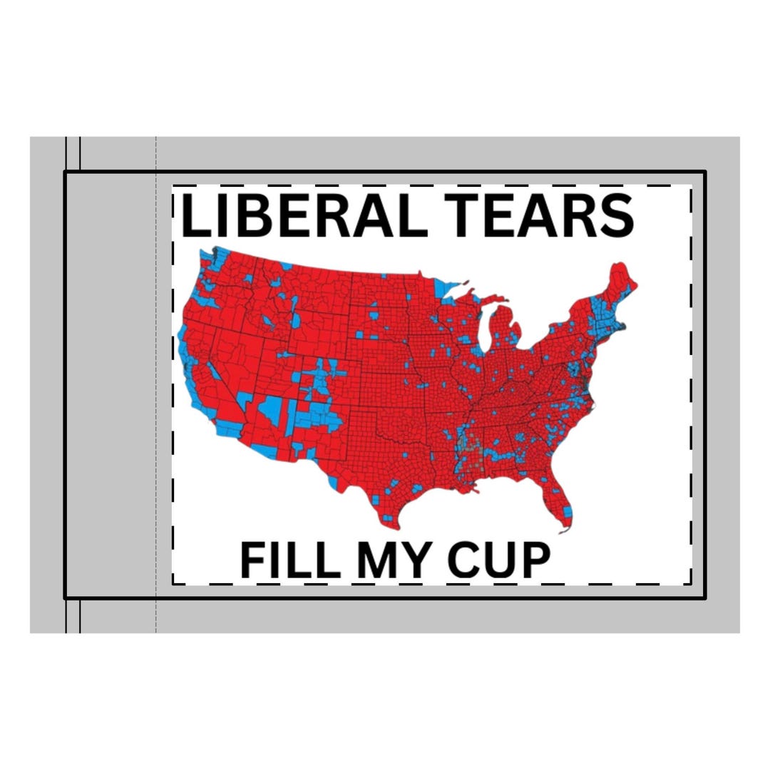 LIBERAL TEARS Flag, Patriotic Home Decor, Conservative Gift, USA Flag ...