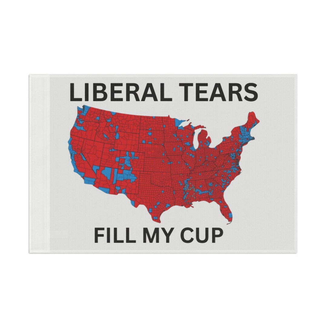 LIBERAL TEARS Red America Flag Wall Art, Patriotic Home Decor ...