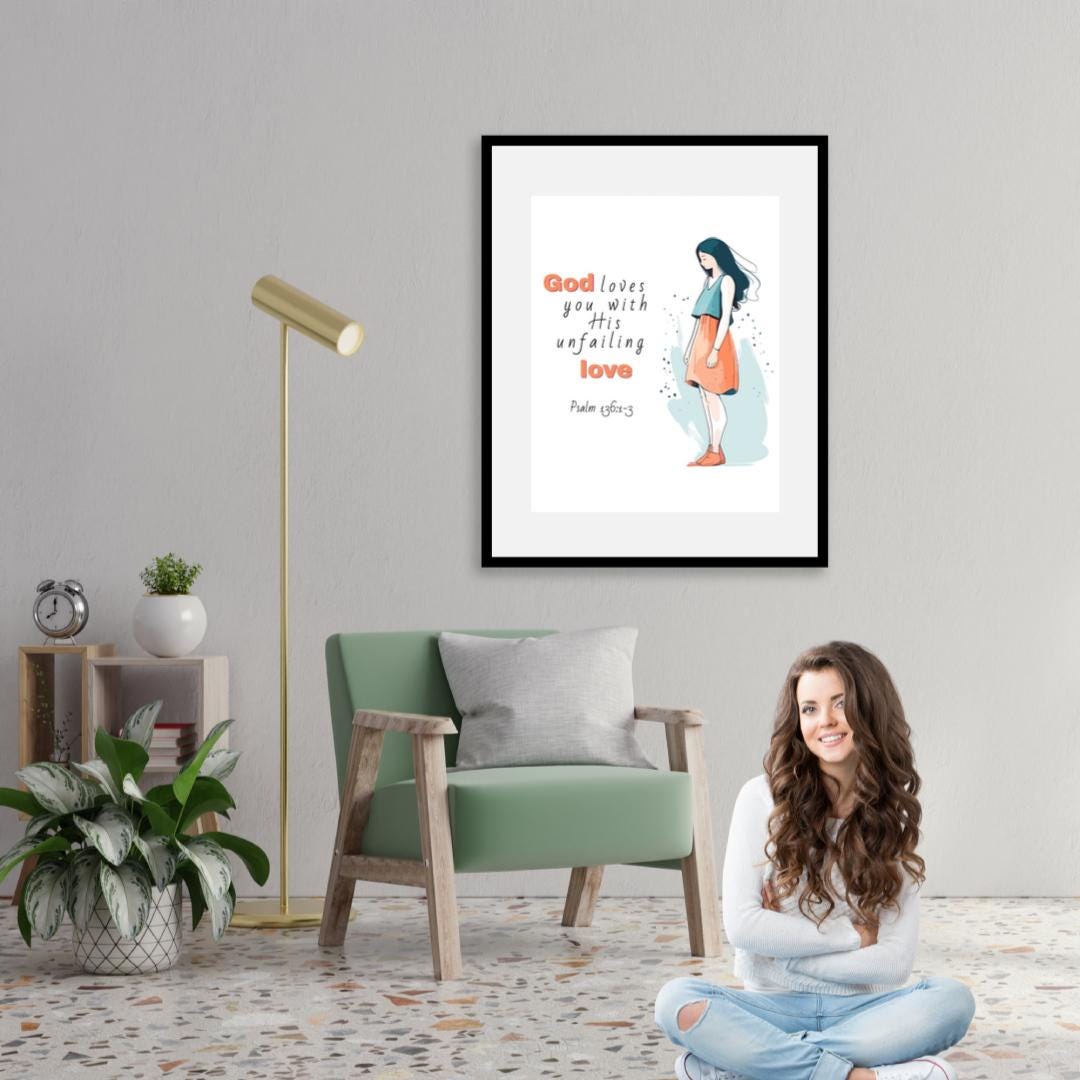 Christian Teen Girl Wall Art – Inspirational Scripture Prints for Girls ...