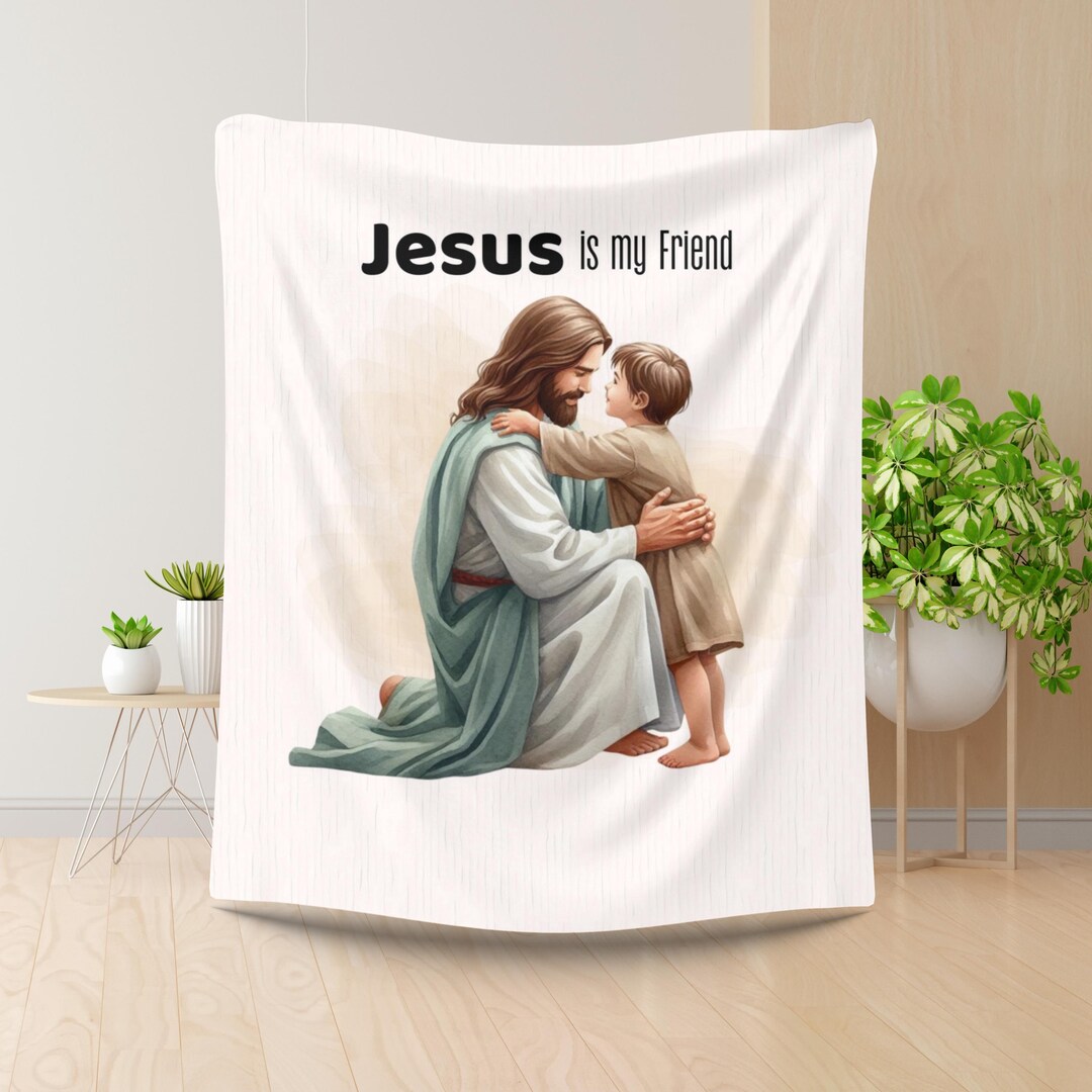 Christian Jesus Blanket Jesus is My Friend Boy Faith Blanket Bible ...