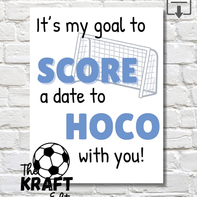 Soccer Homecoming Proposal - Etsy