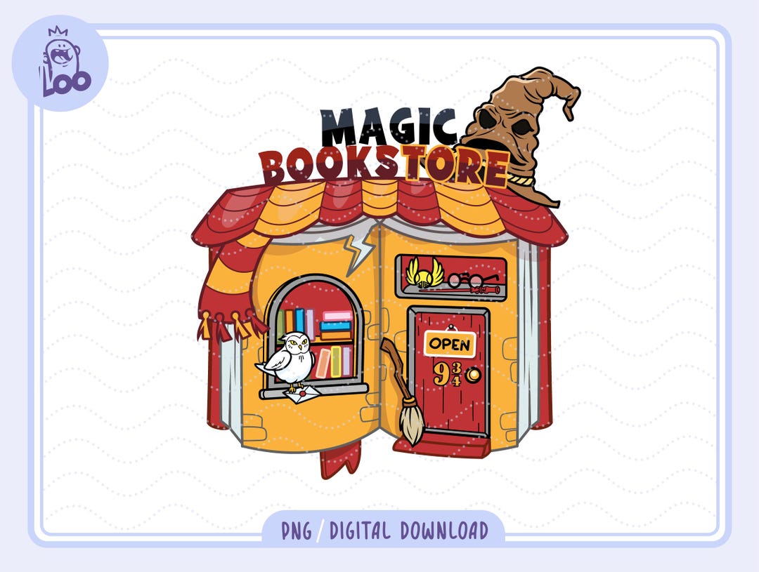 Magic Bookstore PNG | Cozy Book Lover Png | Cute Reading Sticker ...