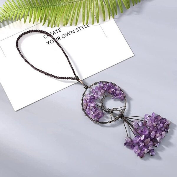Hanging Crystal Necklace - Etsy