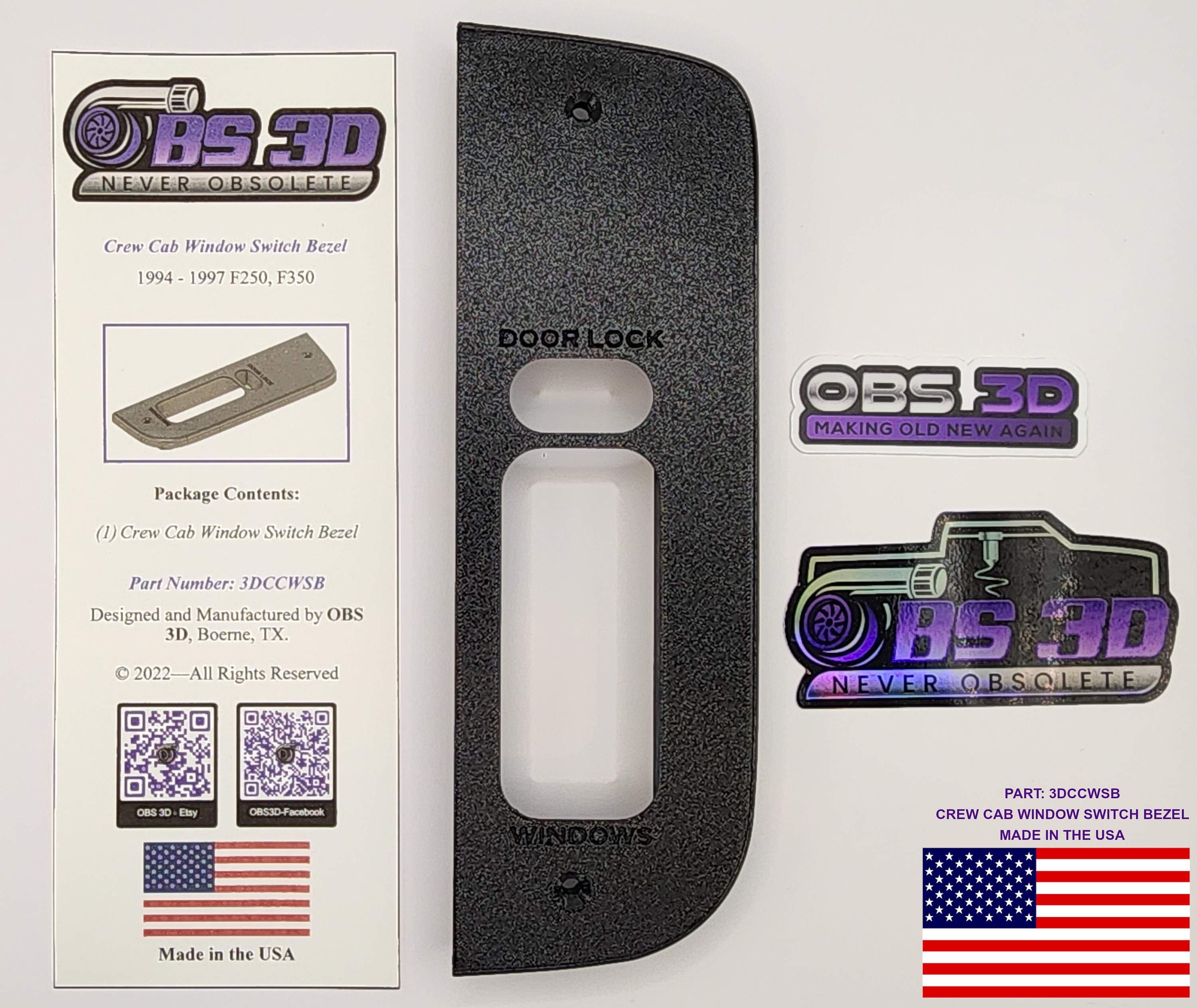 1994 - 1997 Ford Crew Cab Window Switch Panel F250 F350. 3D Printed - Etsy