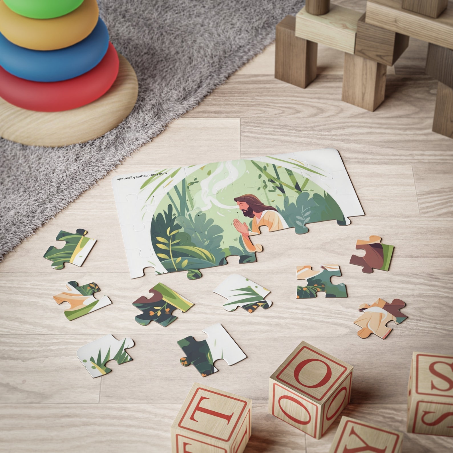 Rompecabezas de Jesús en el jardín de Getsemaní, Jesús orando ...