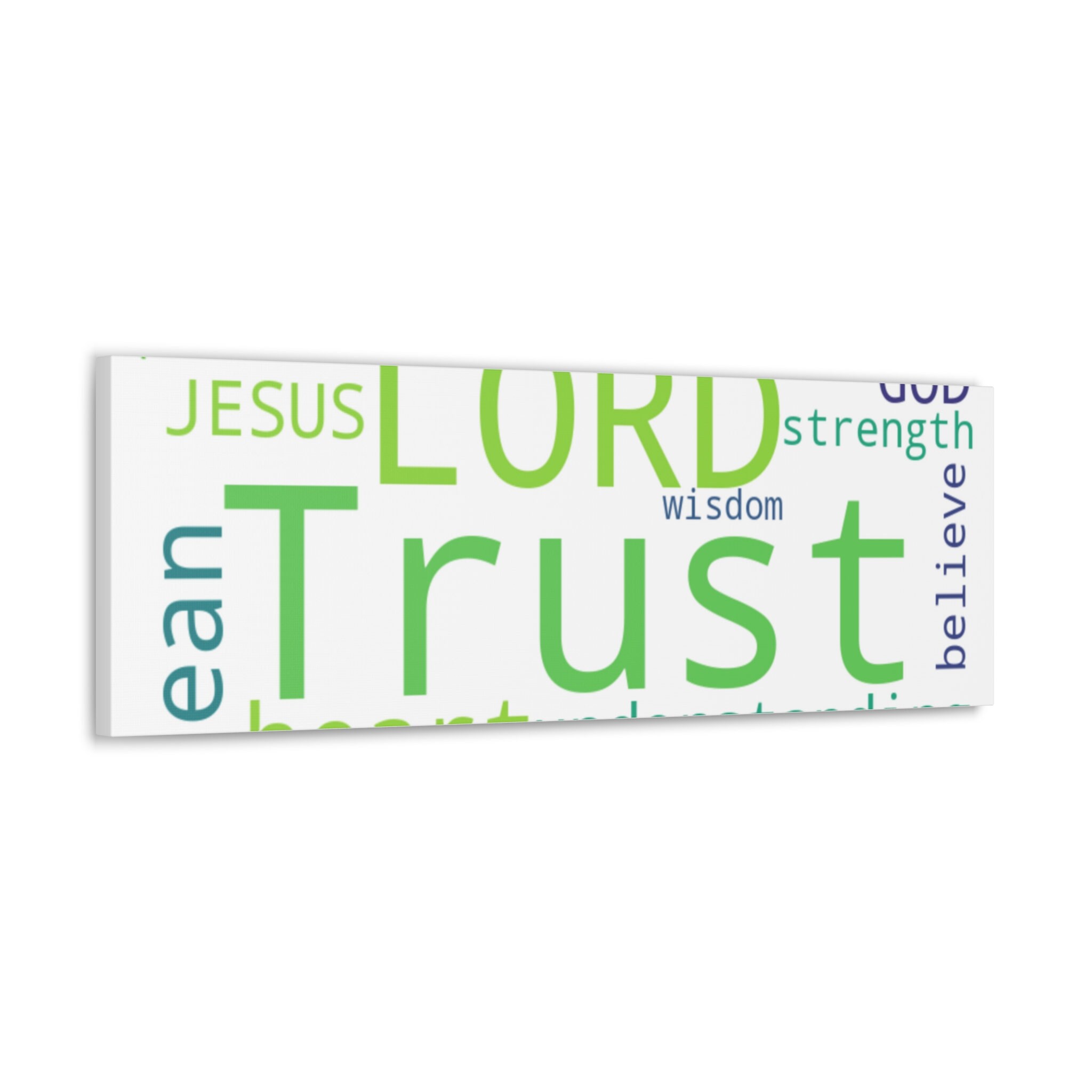 Religious Bible Word Cloud Canvas - Religious House Gift - Catholic ...