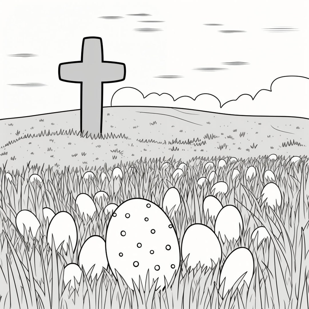 Kids Religious Easter Coloring Page - Child Easter Coloring Page ...