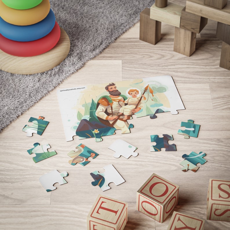 Saint Christopher Puzzle, Kids Catholic Saint Puzzle, Catholic Teacher ...