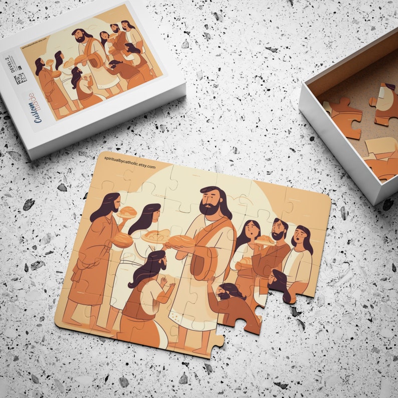 Kids Bible Puzzle, Jesus Miracle of 5 Loaves Puzzle, Catholic Teacher ...