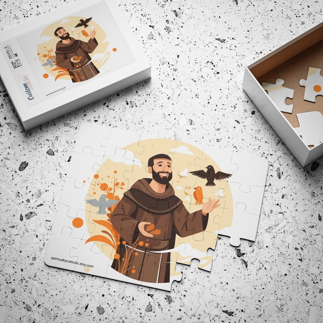Saint Francis of Assisi Puzzle, Kids Catholic Saint Puzzle, Catholic ...