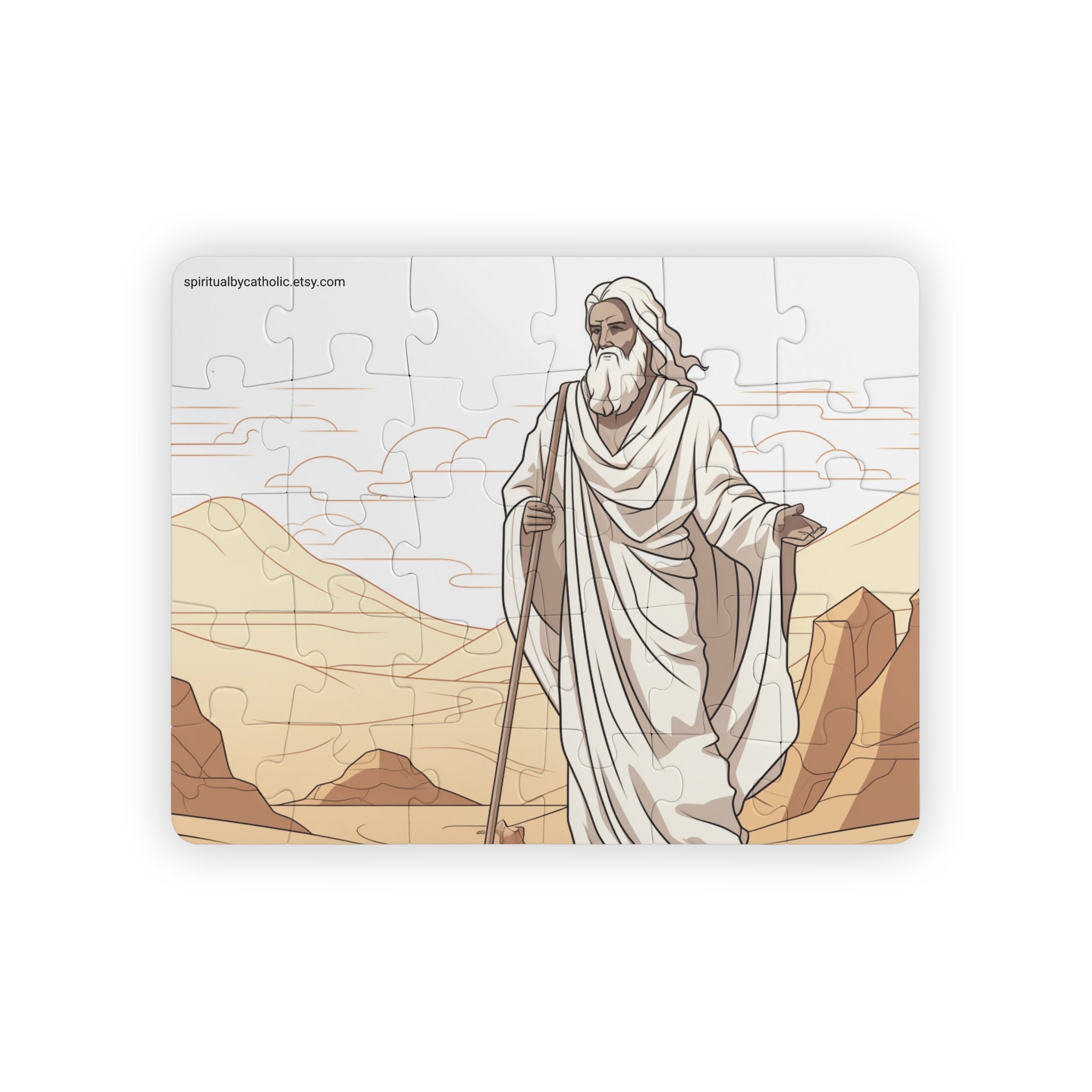 Moses Kids Puzzle, Kids Catholic Saint Puzzle, Catholic Teacher Gift ...
