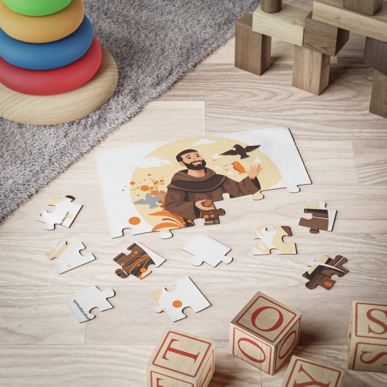 Saint Francis of Assisi Puzzle, Kids Catholic Saint Puzzle, Catholic ...