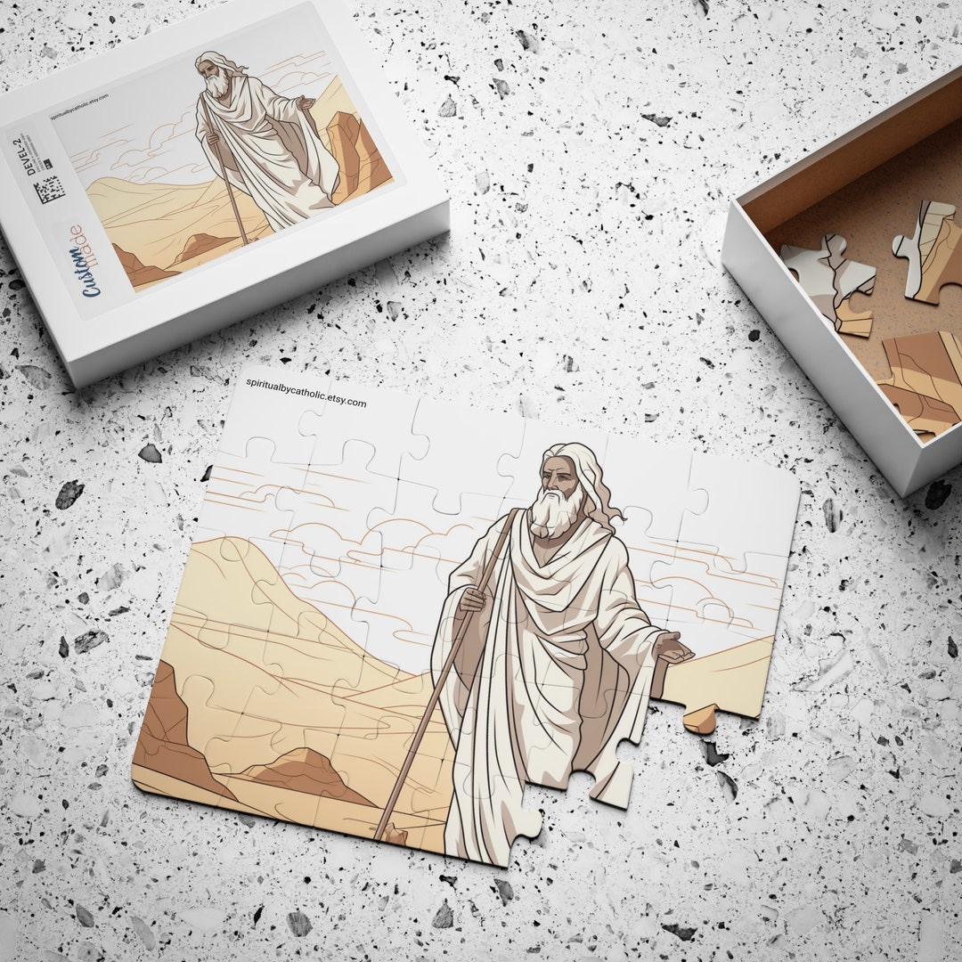 Moses Kids Puzzle, Kids Catholic Saint Puzzle, Catholic Teacher Gift ...